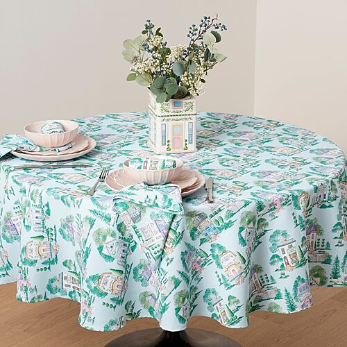 Click here for Lenox Spice Village Cottage Design Round Tableclot... prices