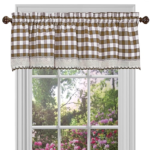 Click here for Achim Buffalo Check Window Valance  58 x 14 - Taup... prices