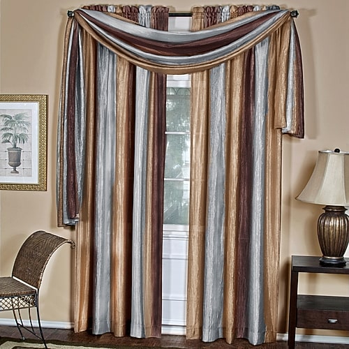 Click here for Ombre Scarf Valance  One Size  Brown prices