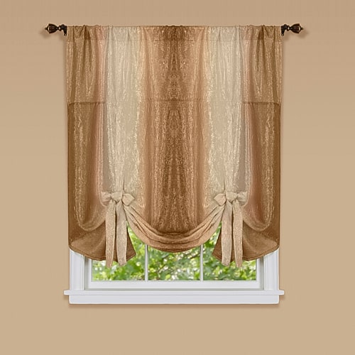 Click here for Ombre Light-Filtering Rod Pocket Single Tie-Up Sha... prices