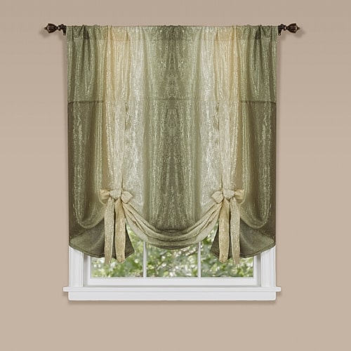 Click here for Ombre Light-Filtering Rod Pocket Single Tie-Up Sha... prices