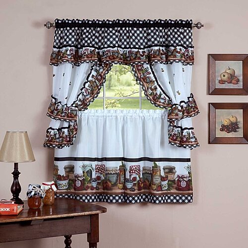 Click here for Achim Mason Jars Kitchen Curtain Set prices