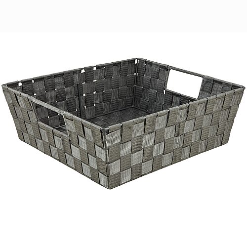 Click here for Simplify Woven Strap Shelf Bin  One Size  Gray prices