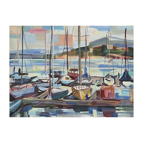 Click here for Lumaprints Leschi Evening Canvas Art  One Size  Bl... prices