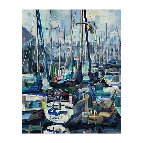 Click here for Lumaprints Edmonds Marina Canvas Art  One Size  Bl... prices