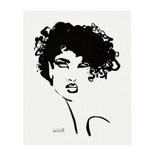 Click here for Brush Portrait XI Canvas Art  One Size  Black prices
