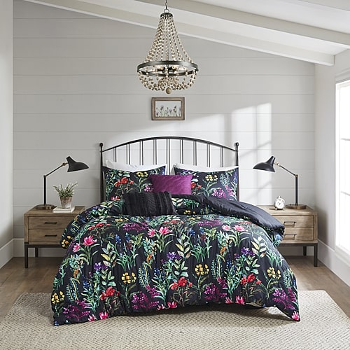Click here for Madison Park Tasha Floral 5-Pc. Comforter Set  Kin... prices