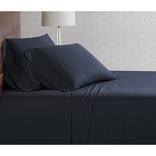 Click here for Brooklyn Loom Solid Cotton Percale 3-Pc. Sheet Set... prices