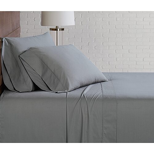 Click here for Brooklyn Loom Solid Cotton Percale 3-Pc. Sheet Set... prices