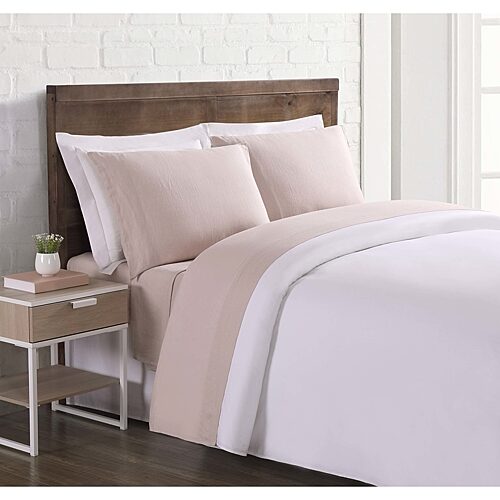 Click here for Brooklyn Loom Linen Sheet Set  One Size  Pink prices
