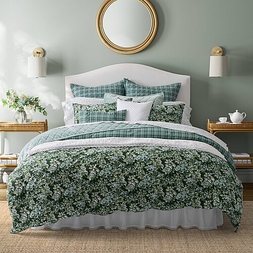 Click here for Laura Ashley Bramble Floral Cotton Reversible Duve... prices