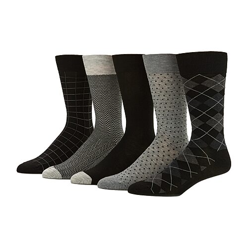 Click here for Stafford Casual Dress Mens 5 Pair Crew Socks  10-1... prices