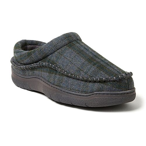 Click here for Dearfoams Mens Thompson Plaid Moccasin Toe Clog Ho... prices