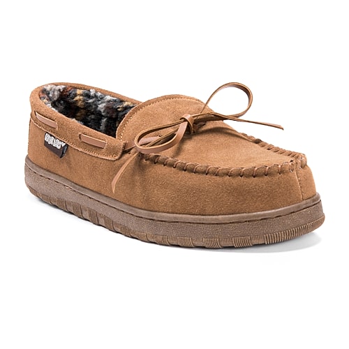 Click here for Muk Luks Mens Paul Printed Berber Suede Moccasin S... prices