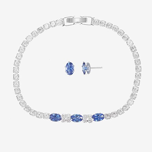Click here for Sparkle Allure Light Up Box Womens Blue Cubic Zirc... prices