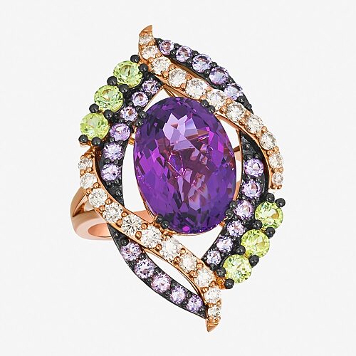 Click here for Le Vian Womens Genuine Purple Amethyst 14K Gold Co... prices