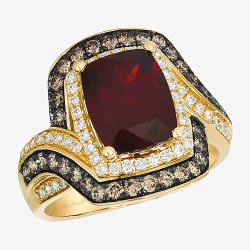 Click here for Levian Corp Womens Genuine Red Garnet 14K Gold Hal... prices