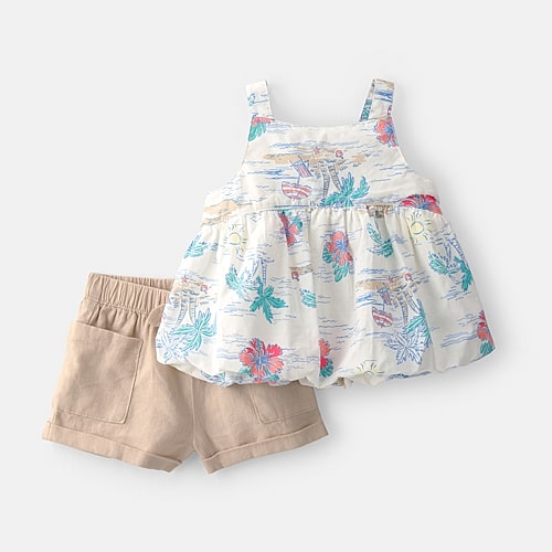 Click here for Carters Baby Girls 2-pc. Short Set  9 Months  Beig... prices