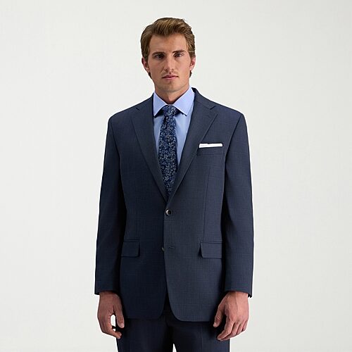 Click here for Mens Haggar(R) Blue Heather Shark Suit Jacket prices