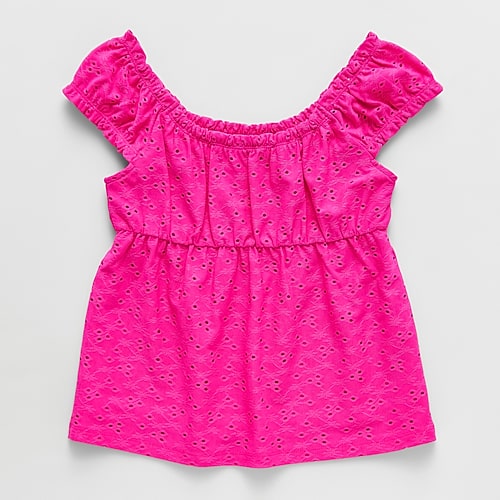 Click here for Thereabouts Little & Big Kid Girls Scoop Neck Slee... prices