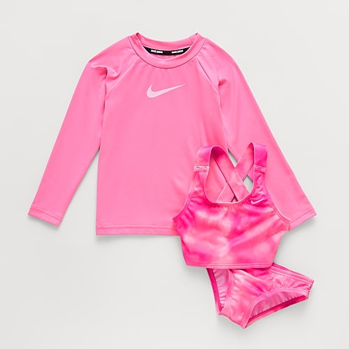 Click here for Nike Little Girls UV Protection Ombre 2-pc. Rash G... prices
