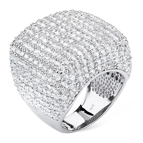 Click here for Womens Cubic Zirconia Sterling Silver Cocktail Rin... prices
