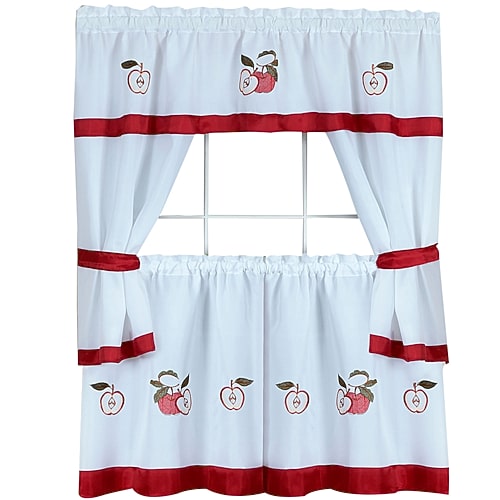Click here for Achim Gala Embellished Cottage Kitchen Curtain Set prices