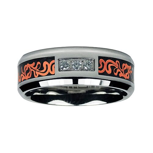 Click here for Mens 1/10 C.T. T.W. Natural Diamond Stainless Stee... prices