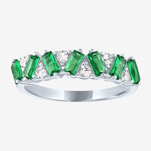Click here for Womens Lab Created Green Emerald Sterling Silver B... prices