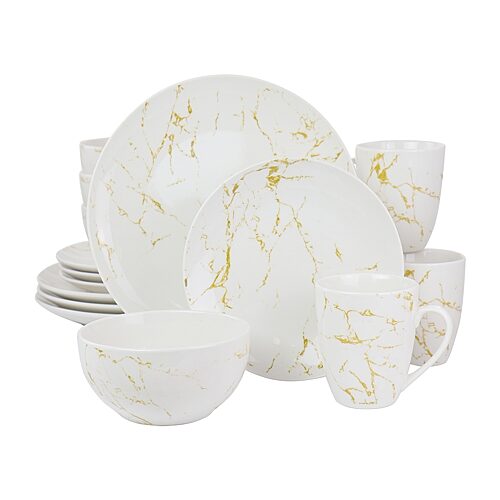 Click here for Elama Fine Marble 16 Pc. Dinnerware Set  Service f... prices