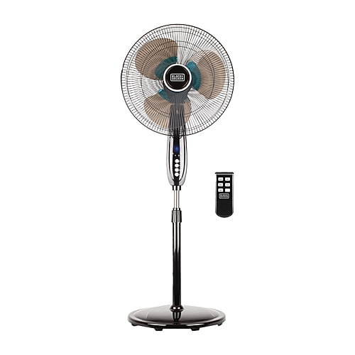 Click here for 16 in. Dual Blade Stand Fan - Remote  Round Base -... prices