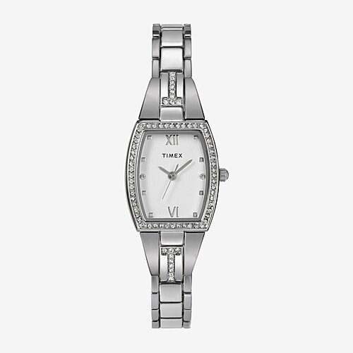 Click here for Womens Timex(R) Silver-Tone Crystal Accent Watch -... prices