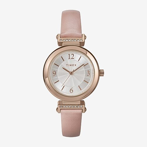 Click here for Timex Womens Silver Tone Leather Strap Watch Tw2w9... prices