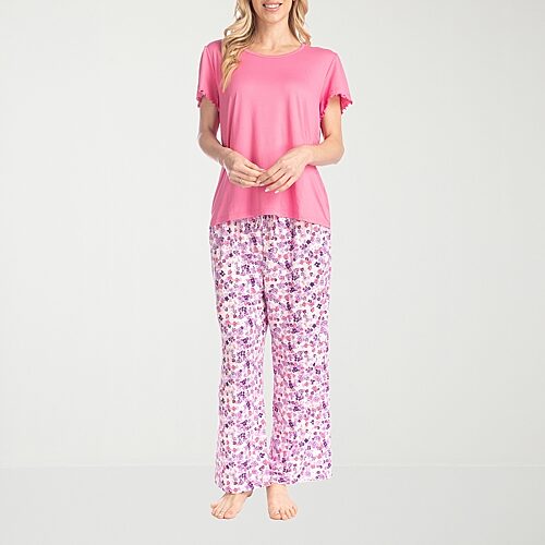 Click here for Muk Luks Womens Artistic Garden Round Neck Top and... prices