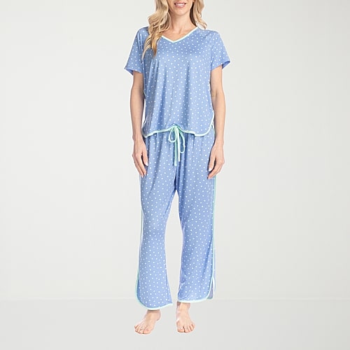 Click here for Muk Luks Womens Artistic Garden V-Neck Top and Ank... prices