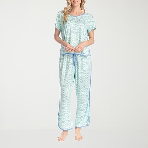Click here for Muk Luks Womens Artistic Garden V-Neck Top and Ank... prices