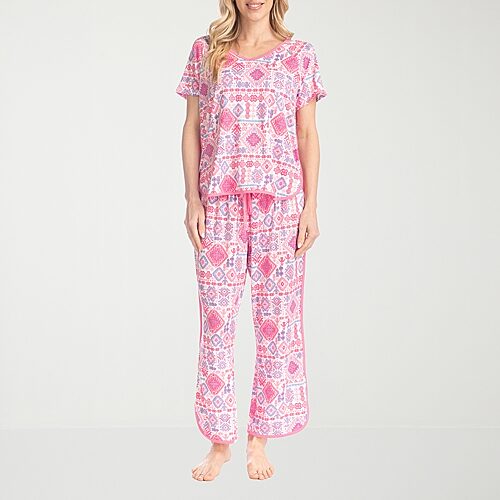 Click here for Muk Luks Womens Artistic Garden V-Neck Top and Ank... prices