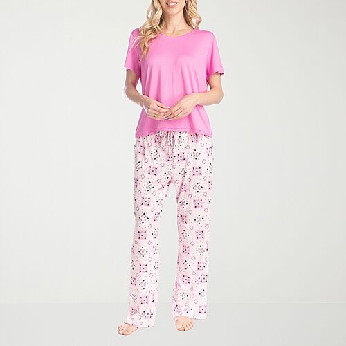 Click here for Muk Luks Womens Artistic Garden Round Neck Top and... prices