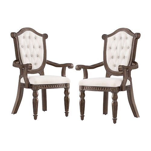 Click here for Furniture of America 2-pc. Upholstered Tufted Dini... prices