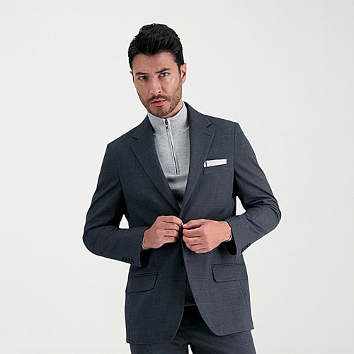 Click here for Haggar JMH Tailored Windowpane Mens Stretch Fabric... prices
