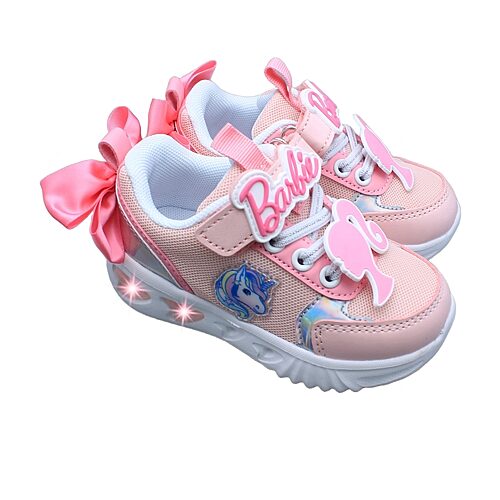 Click here for Barbie Toddler Light-Up Sneakers - Light pink unic... prices