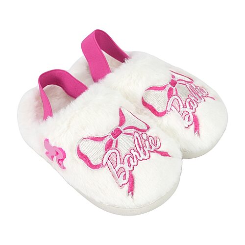 Click here for Barbie Toddler Faux Fur Slip-On Slippers - White b... prices