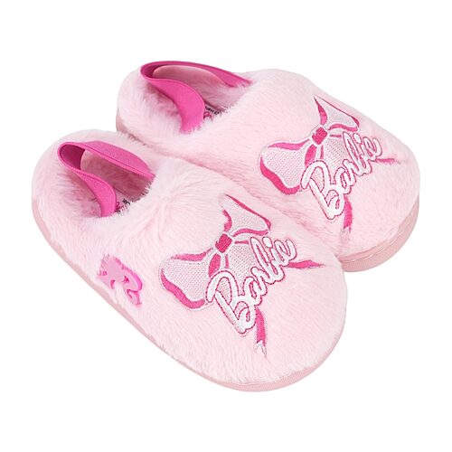 Click here for Barbie Toddler Faux Fur Slip-On Slippers - Light p... prices