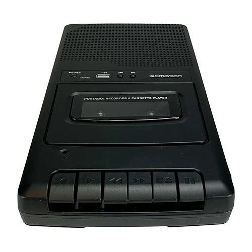 Emerson Portable Cassette Player and Recorder w Digital Conversion and Mic Input