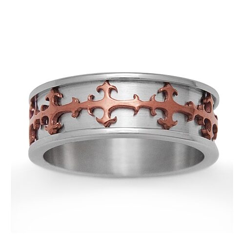 Click here for Mens 6MM Stainless Steel Cross Wedding Band  8 prices