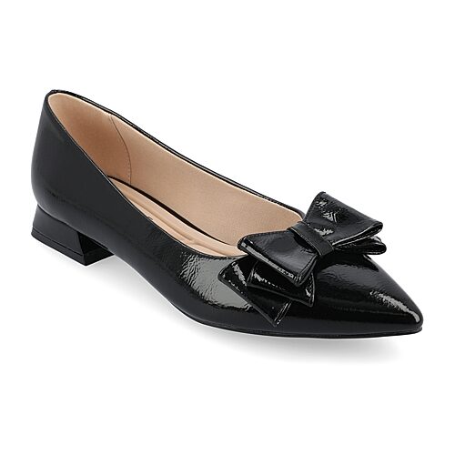 Click here for Journee Collection Womens Ophelia Bow Low Block He... prices