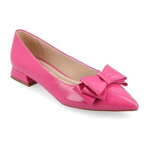 Click here for Journee Collection Womens Ophelia Bow Low Block He... prices