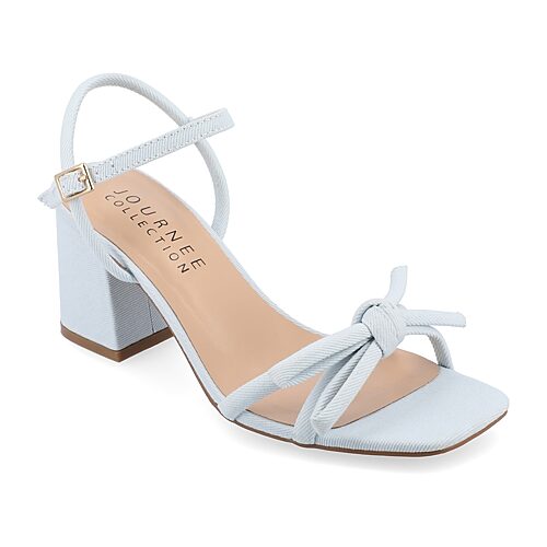 Journee Collection Womens Meryl Heeled Sandals  9 Medium  Blue