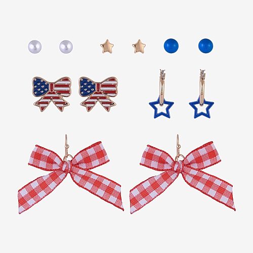 Click here for Arizona Girls Bow 6 Pair Earring Set  One Size  Mu... prices