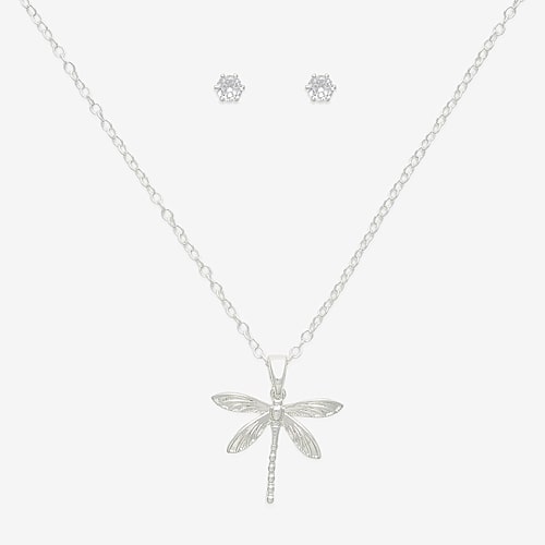 Click here for Mixit Pendant Necklace & Stud Earring Dragonfly Wo... prices